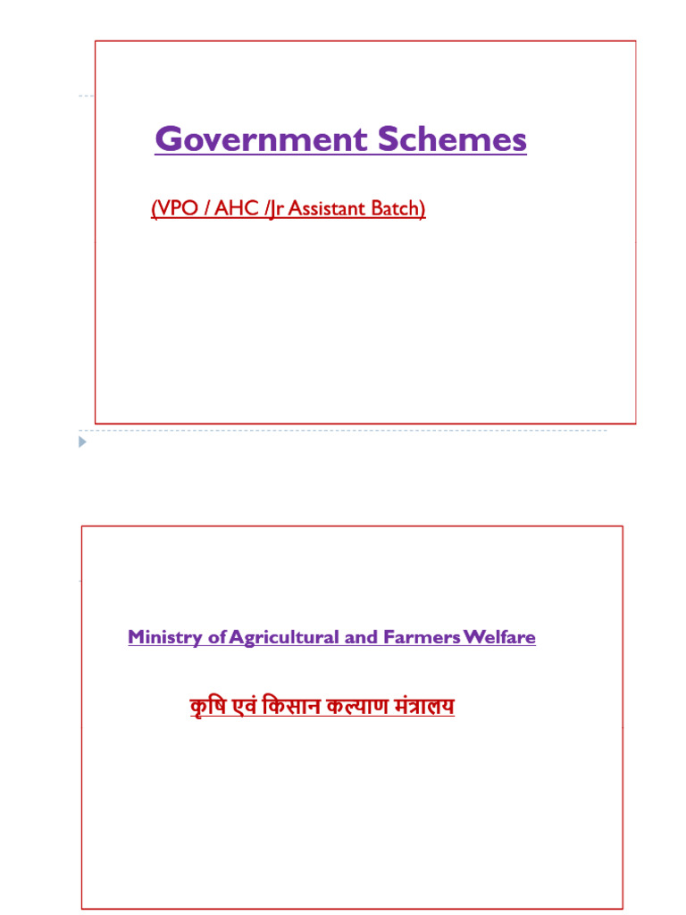 Government Schemes | PDF