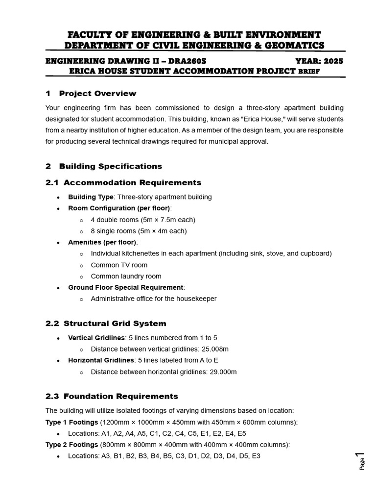 Erica House Project Brief | PDF | Accuracy And Precision | Engineering