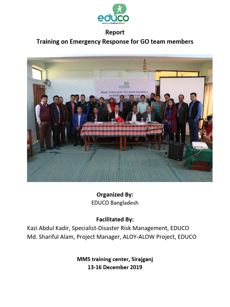 Training On Emergency Response For GO Team Members | PDF | Natural ...