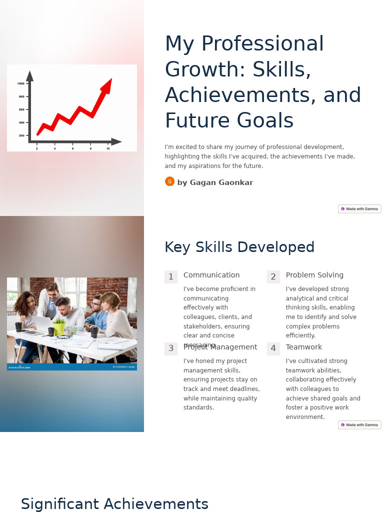 My Professional Growth Skills Achievements and Future Goals | PDF | Leadership | Goal