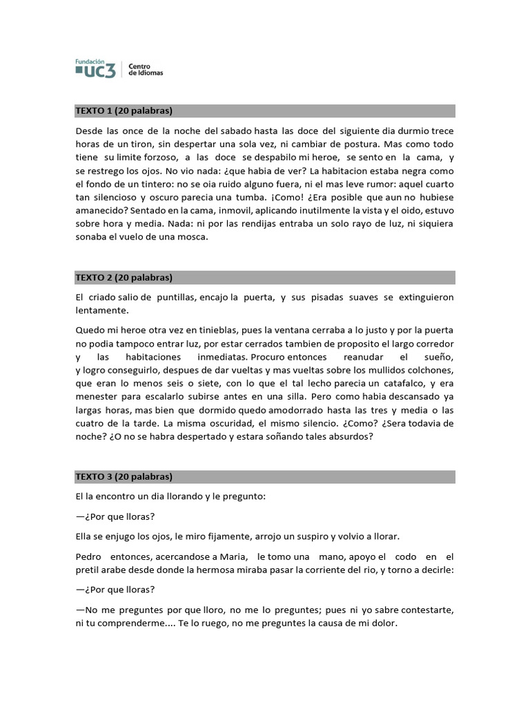 Textos para Acentuar en PDF | PDF