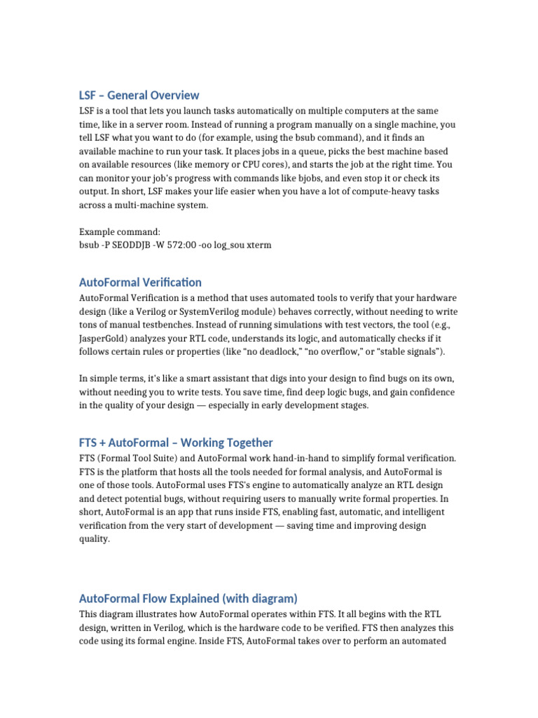 LSF and AutoFormal Verification Overview | PDF | Formal Verification ...