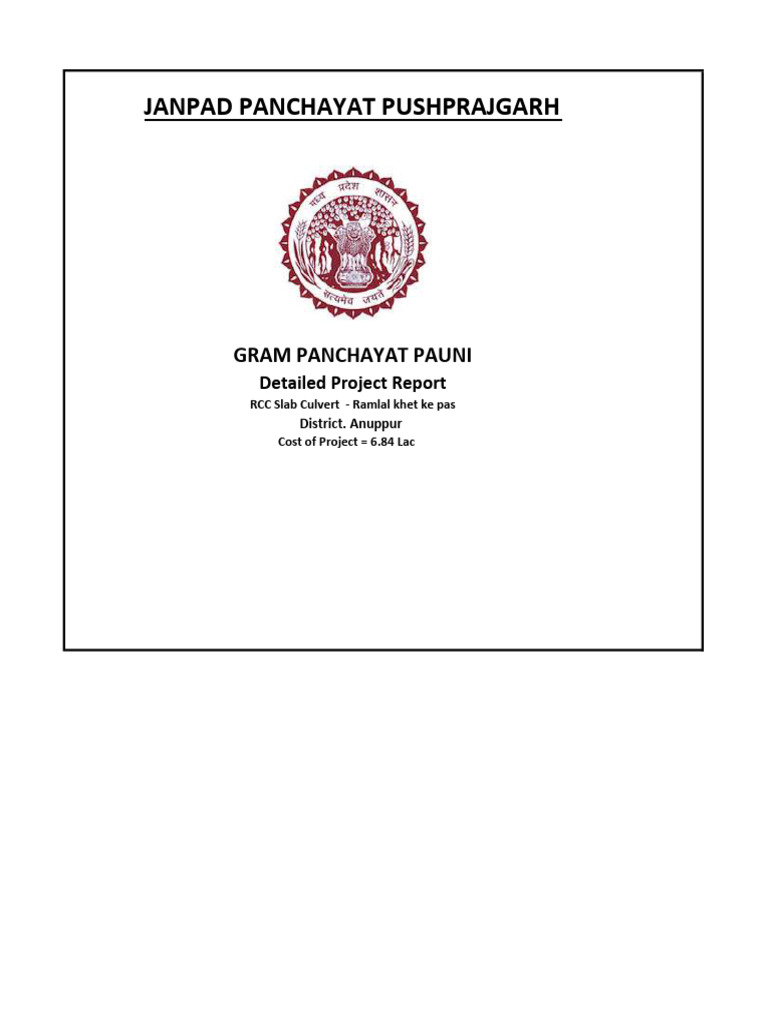 Estimate - RCC Culvert Pauni | PDF