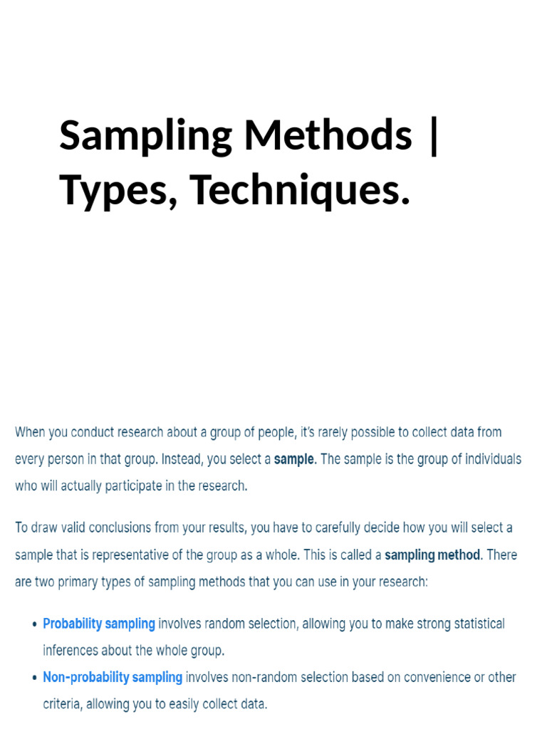 Sampling | PDF