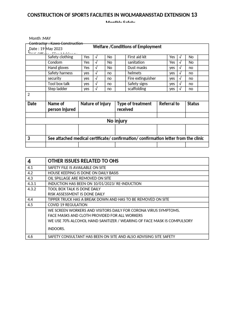 March Safety Report | PDF