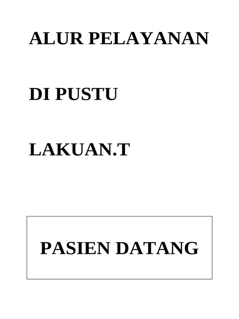 Alur Pelayanan Pustu | PDF