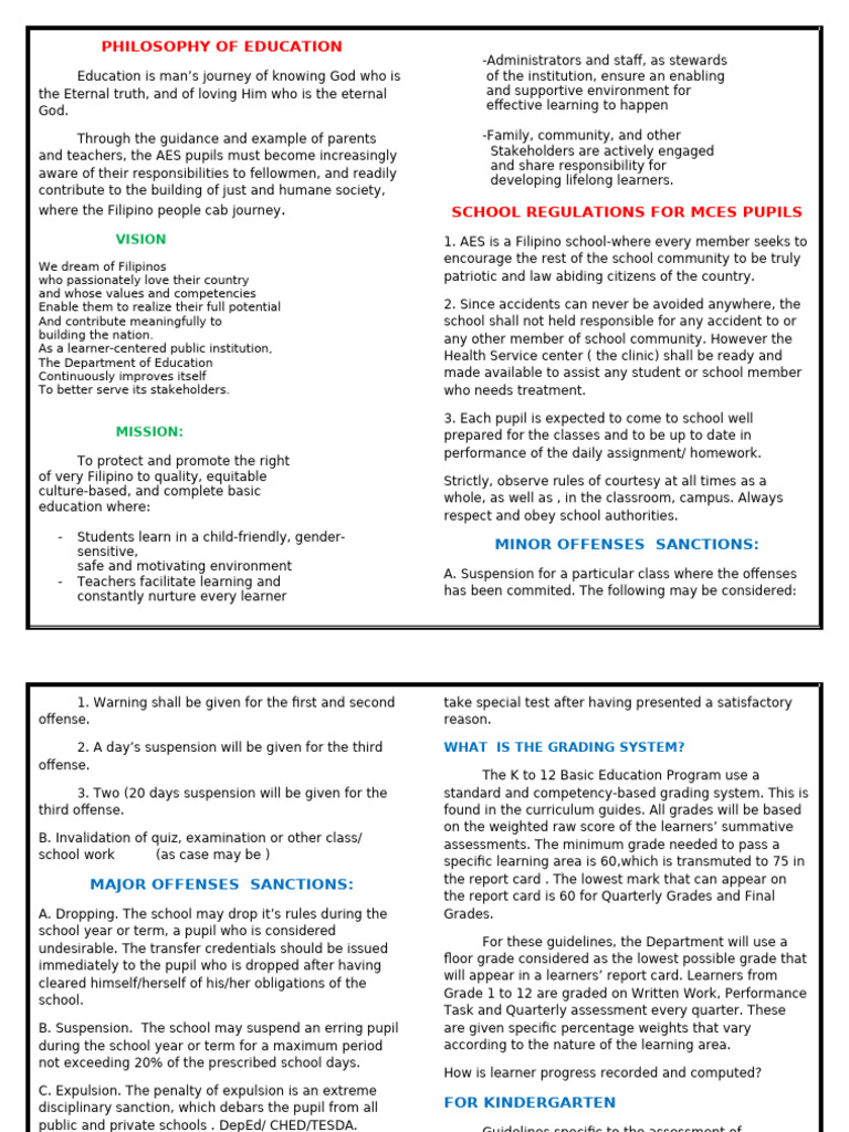 AES Pupils Handbook 2025 Overview | PDF | Learning | Teachers