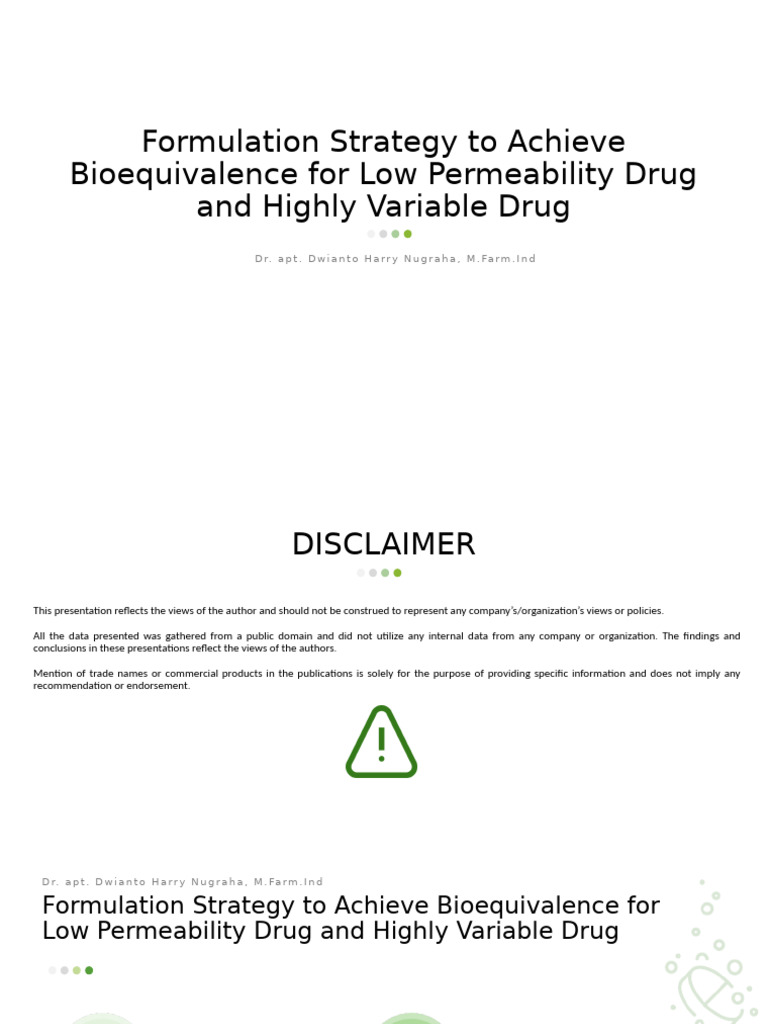 EXPERT - Formulation Strategy To Achieve Bioequivalence For Low ...