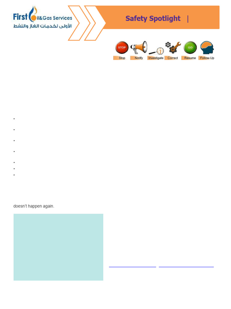 FOG Safety Spotlight - Special Edition March 25 - Stop Work Authority ...
