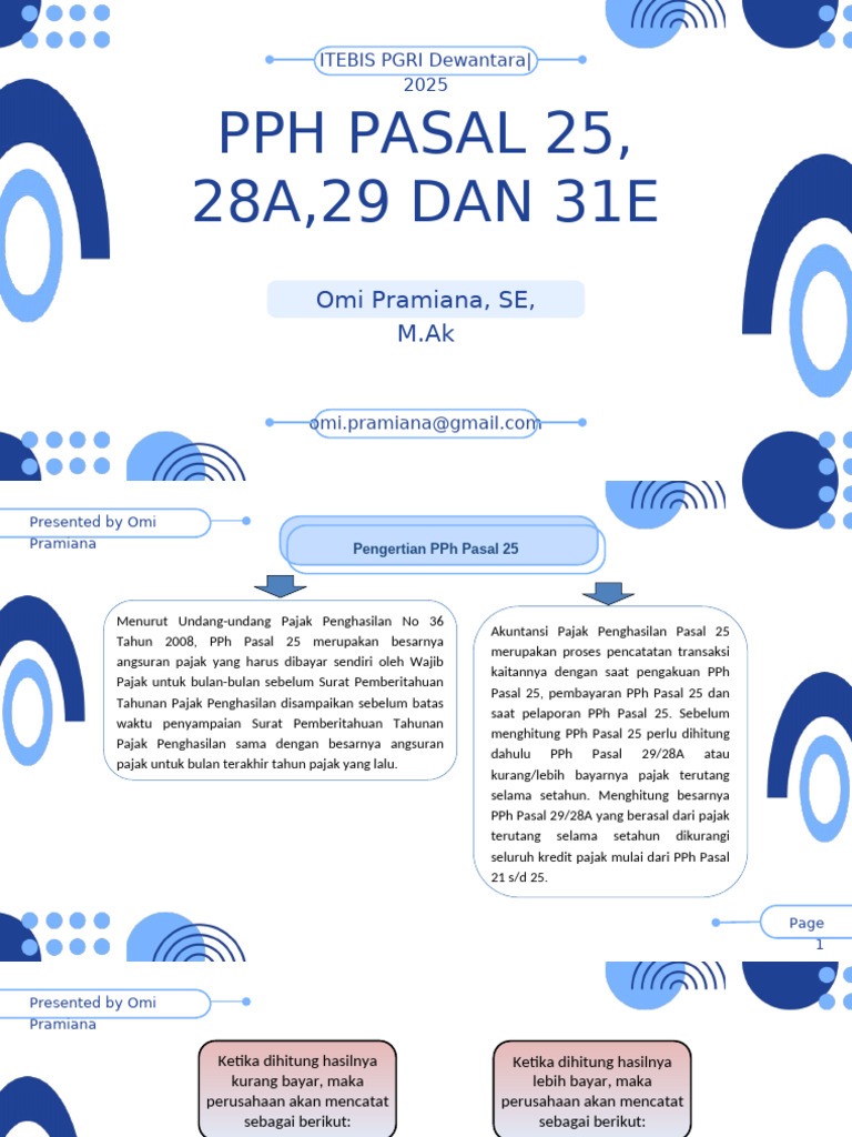 Materi PPH Pasal 25, 28a, 29,31e | PDF