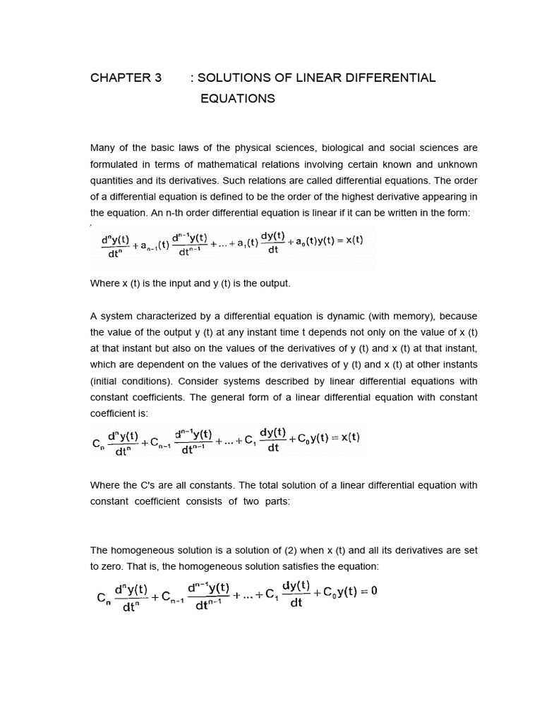 Chapter 2 Signal Analysis | PDF | Ordinary Differential Equation | Mathematical Objects