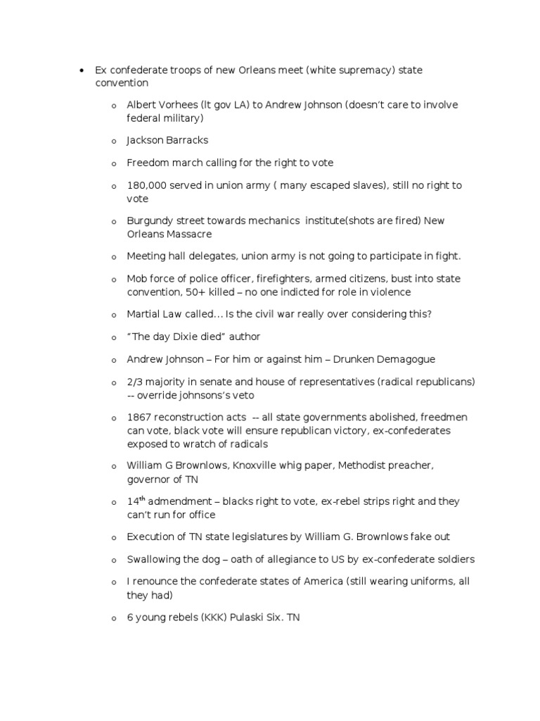 Reconstruction: The Ongoing Civil War | PDF | Ku Klux Klan | Andrew Johnson
