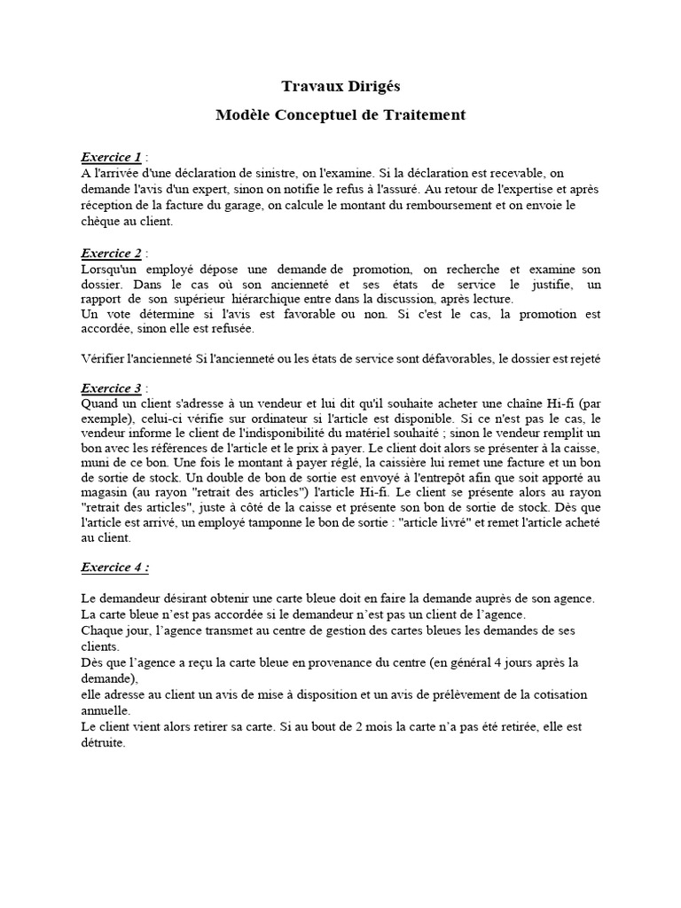 Exemples de Travaux Dirigés | PDF