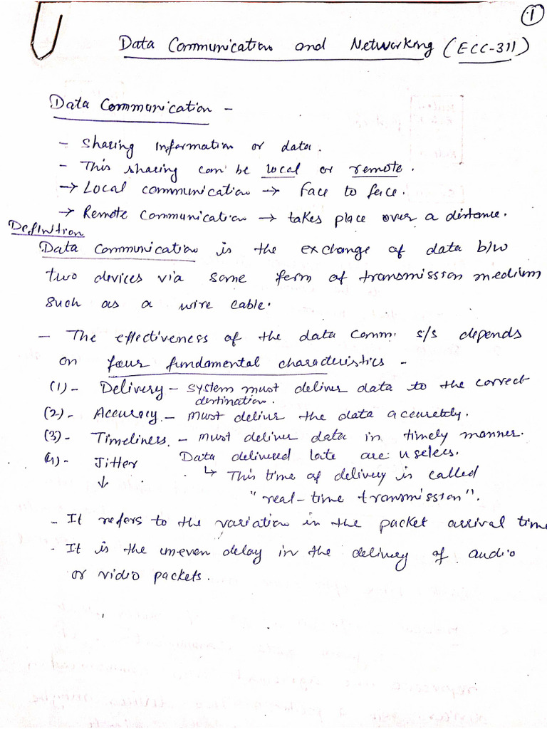 DCN Notes Unit 1 | PDF