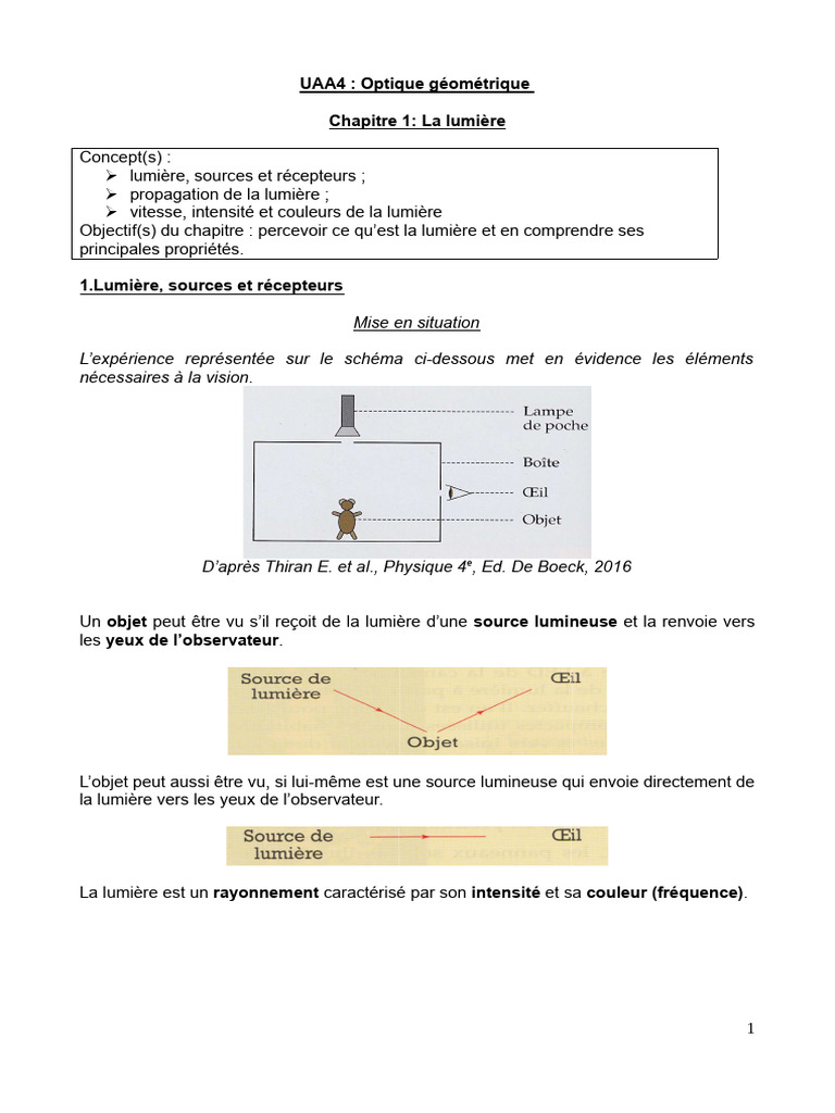 Propriétés de la lumière en optique | PDF | Lumière | Couleur