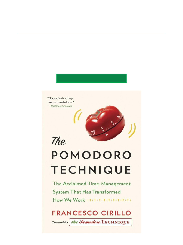 Download The Pomodoro Technique PDF | PDF