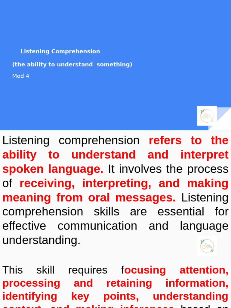 Intro To Listening, Types, Barriers | PDF | Nonverbal Communication ...