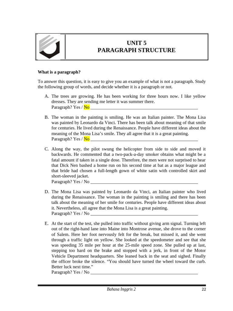 English Literature: Paragraph Structure | PDF | Jewellery | Tea