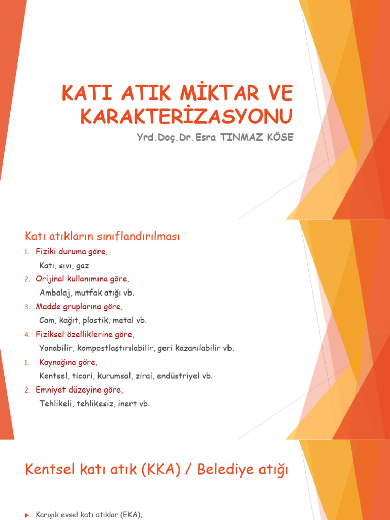 Ders 4 - Katı Atık Miktar Ve Karakterizasyonu | PDF
