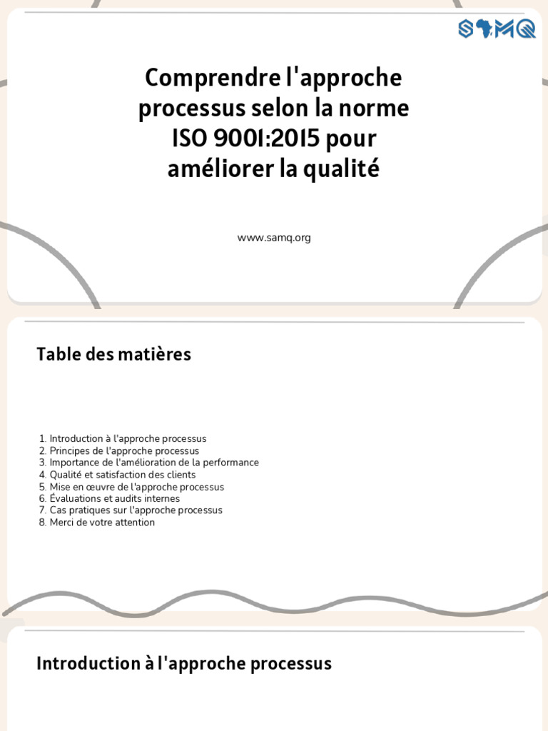 Approche Processus ISO 9001:2015 | PDF | Gestion de la relation client ...