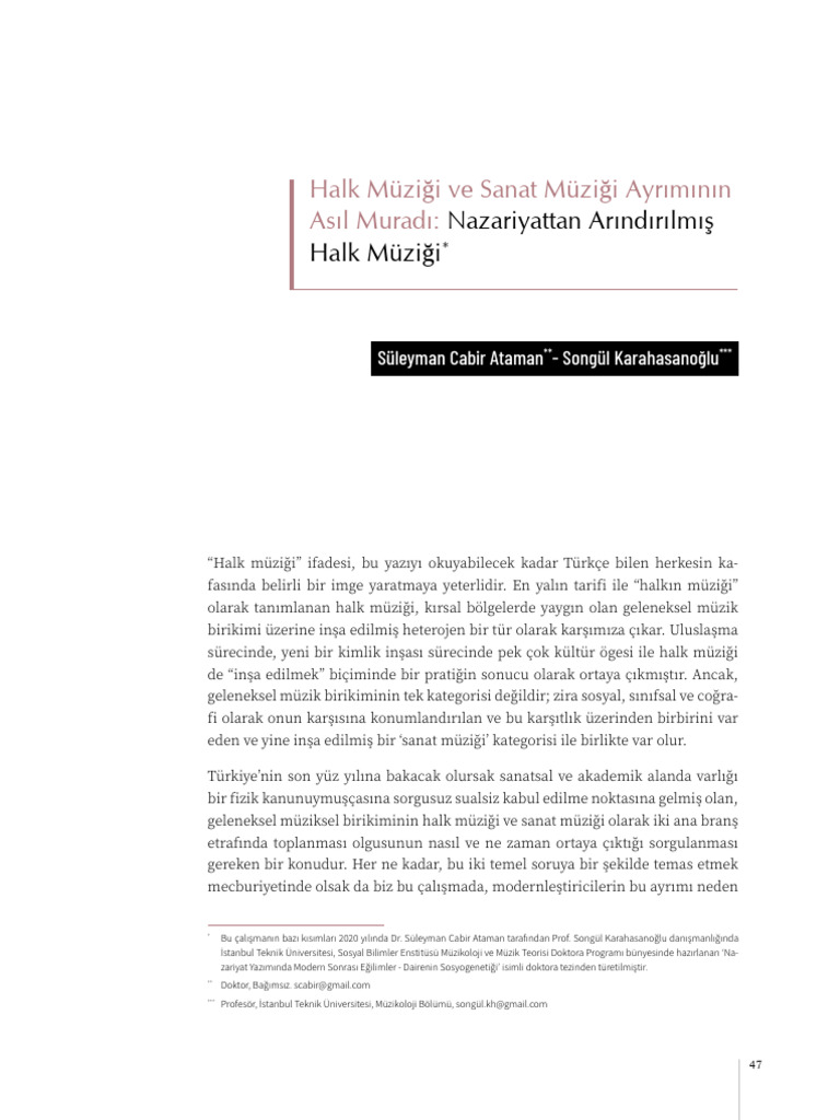 Halk Mu Zig I Ve Sanat Mu Zig I Ayrimini | PDF