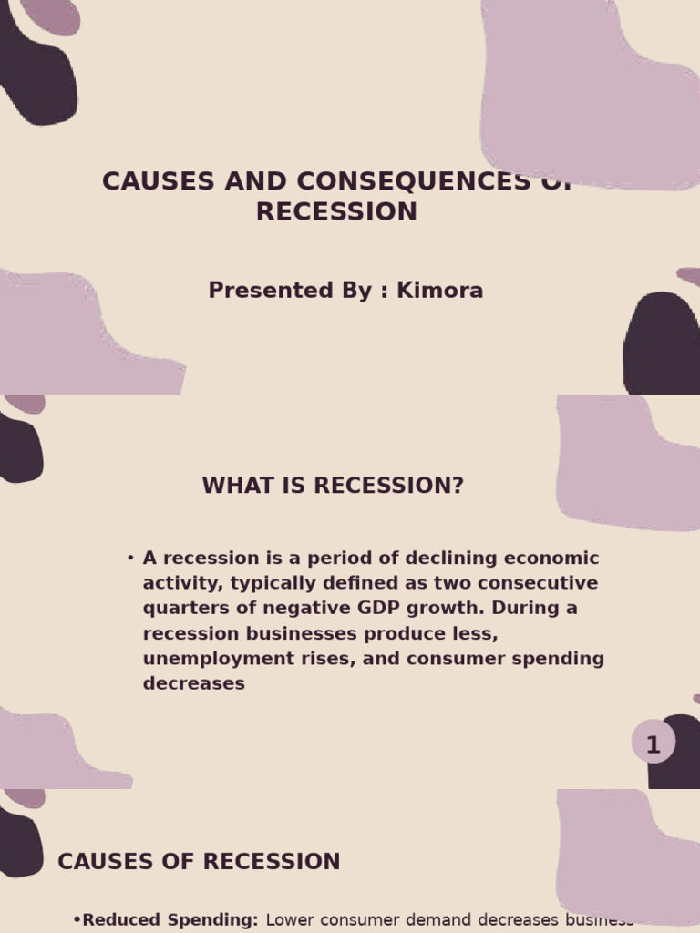 Causes and Consequences of Recession | PDF