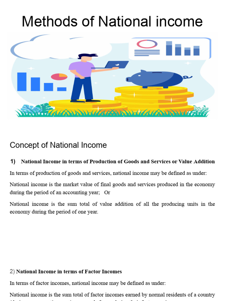 Methods of National Income | PDF | Measures Of National Income And ...