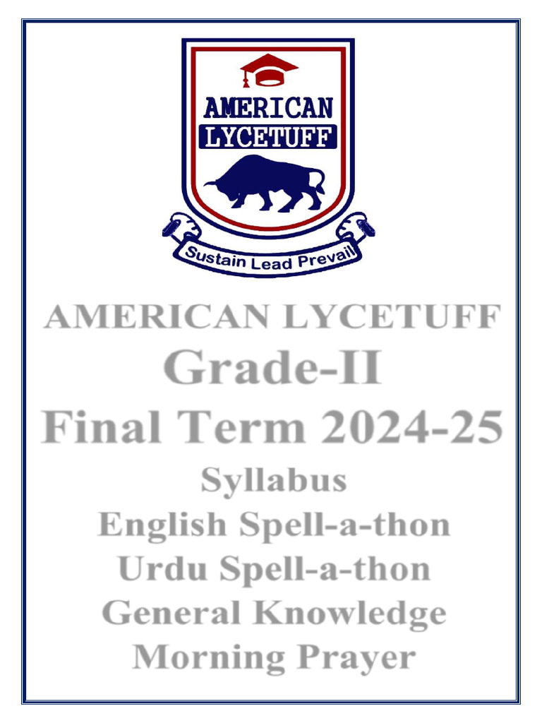 Grade-2 Final Term 2024-25 GK, Spellathon | PDF