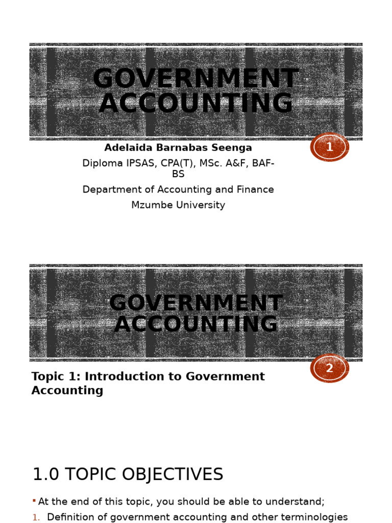 Unit 1_Introduction to Government Accounting | PDF | Taxes | Expense