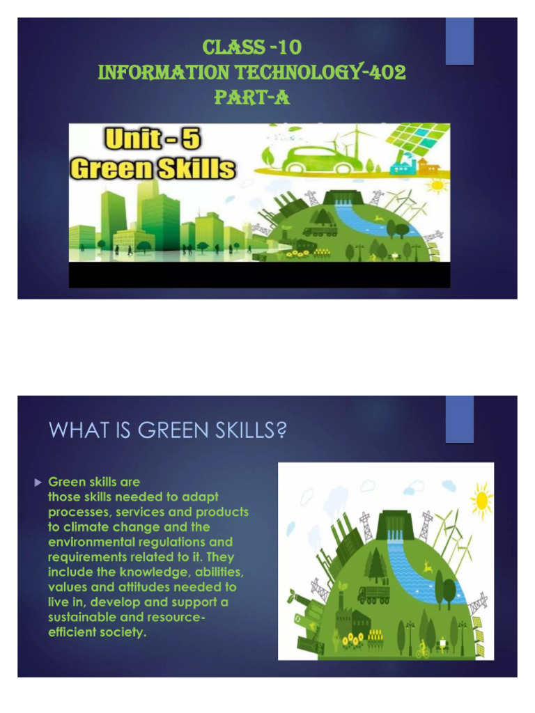 Green Skills | PDF