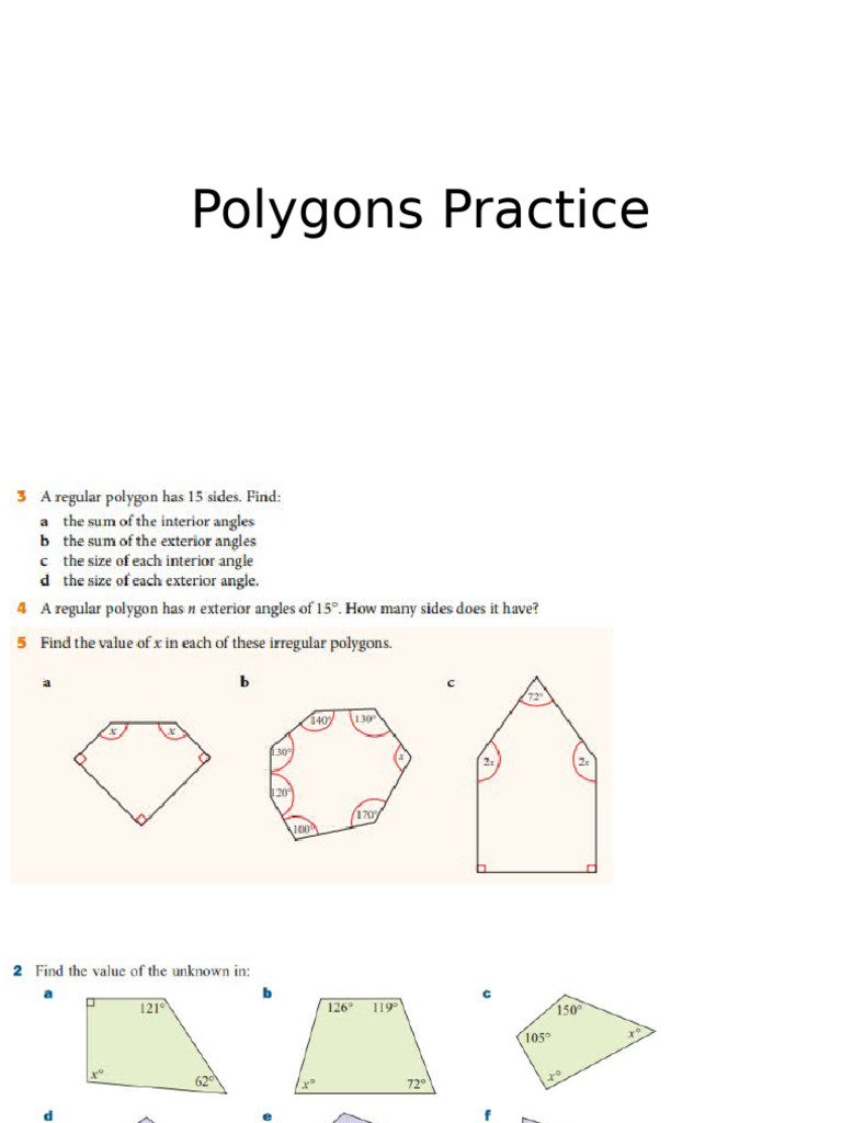 Polygons Practice | PDF