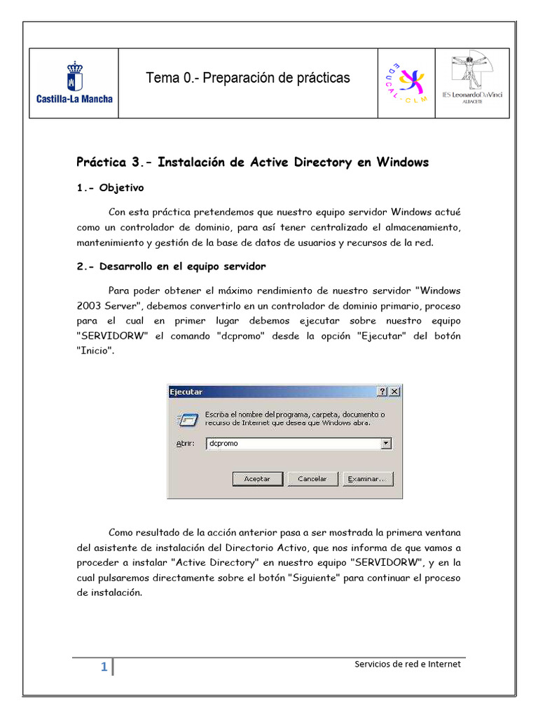 Instalación de Active Directory en Windows | PDF | Directorio Activo ...