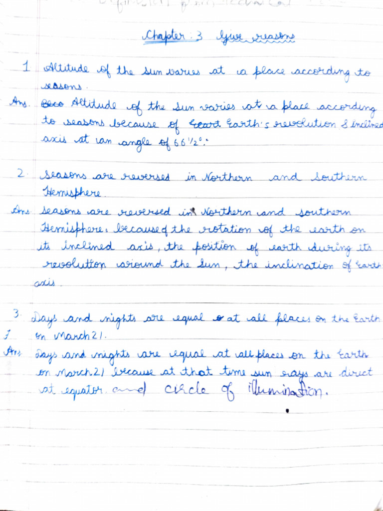 Ix Geography Ch-3 Give Reason | PDF