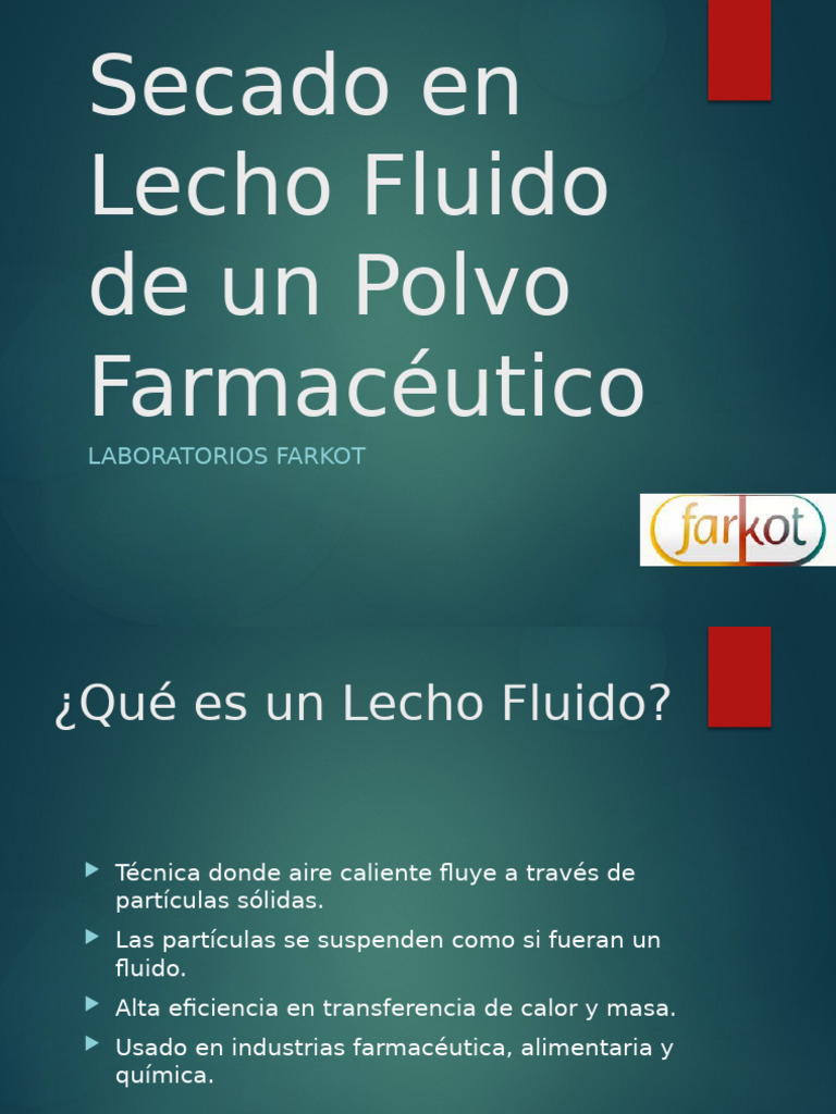 Secado - Lecho - Fluido - FARKOT 2025 | PDF