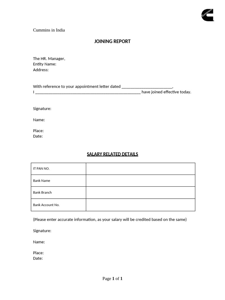 Joining Report | PDF