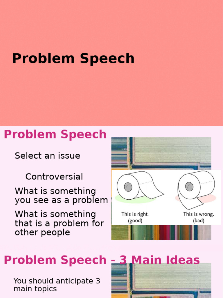 Problem Speech Presentation | PDF