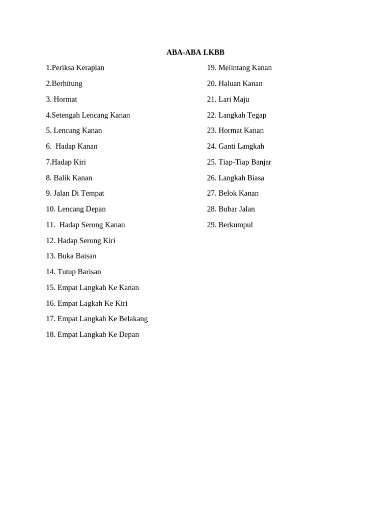 Aba Aba LKBB - 1 | PDF