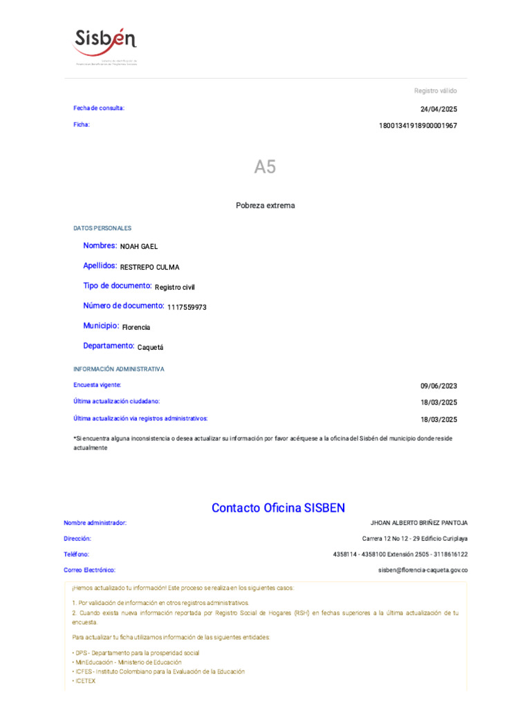 Sisben | PDF | Colombia