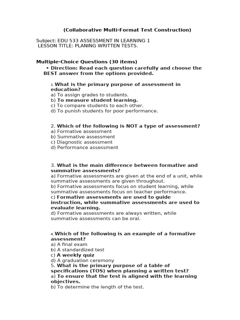 Group 4 Performance Task | PDF | Educational Assessment | Multiple Choice