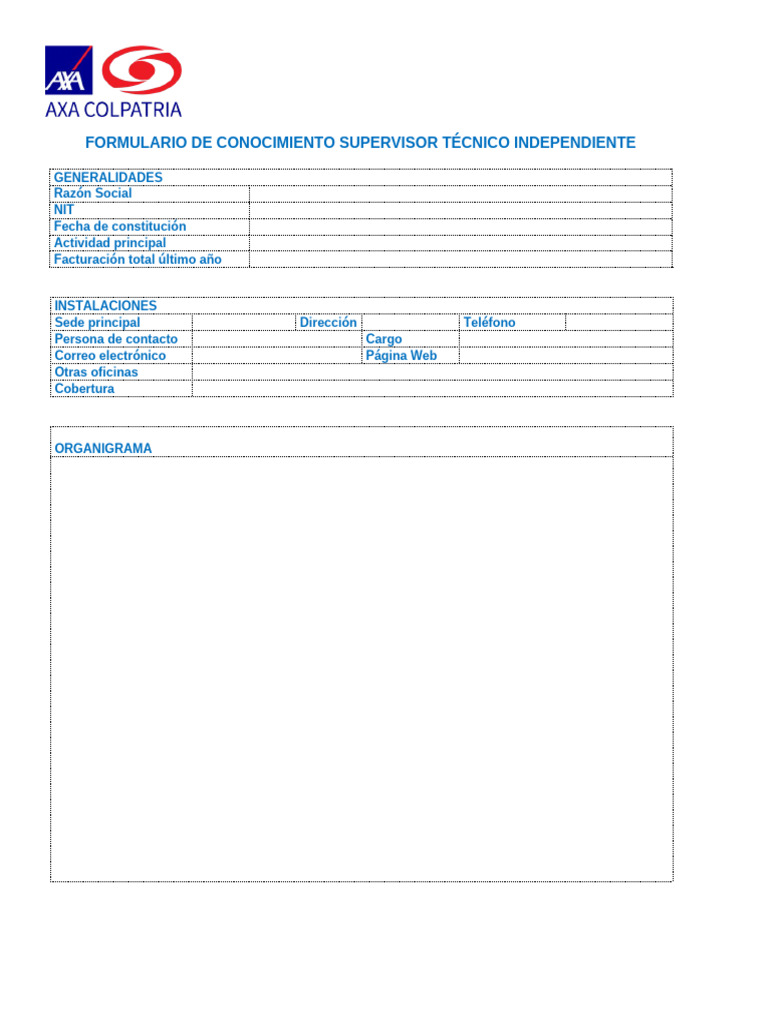 Formulario Supervisor Técnico Independiente | PDF