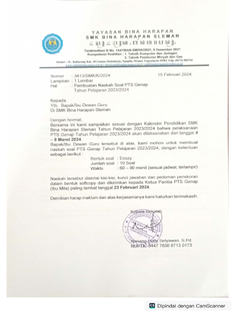 PTS Genap 2024 | PDF