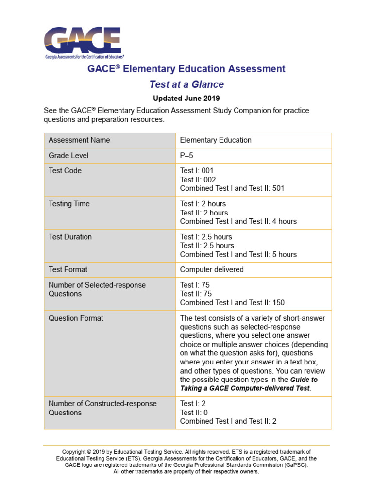 Gace Taag Elementary Education | PDF | Reading Comprehension | Numbers