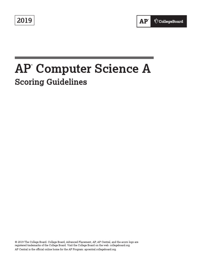 Ap19 SG Computer Science A | PDF | Boolean Data Type | Control Flow