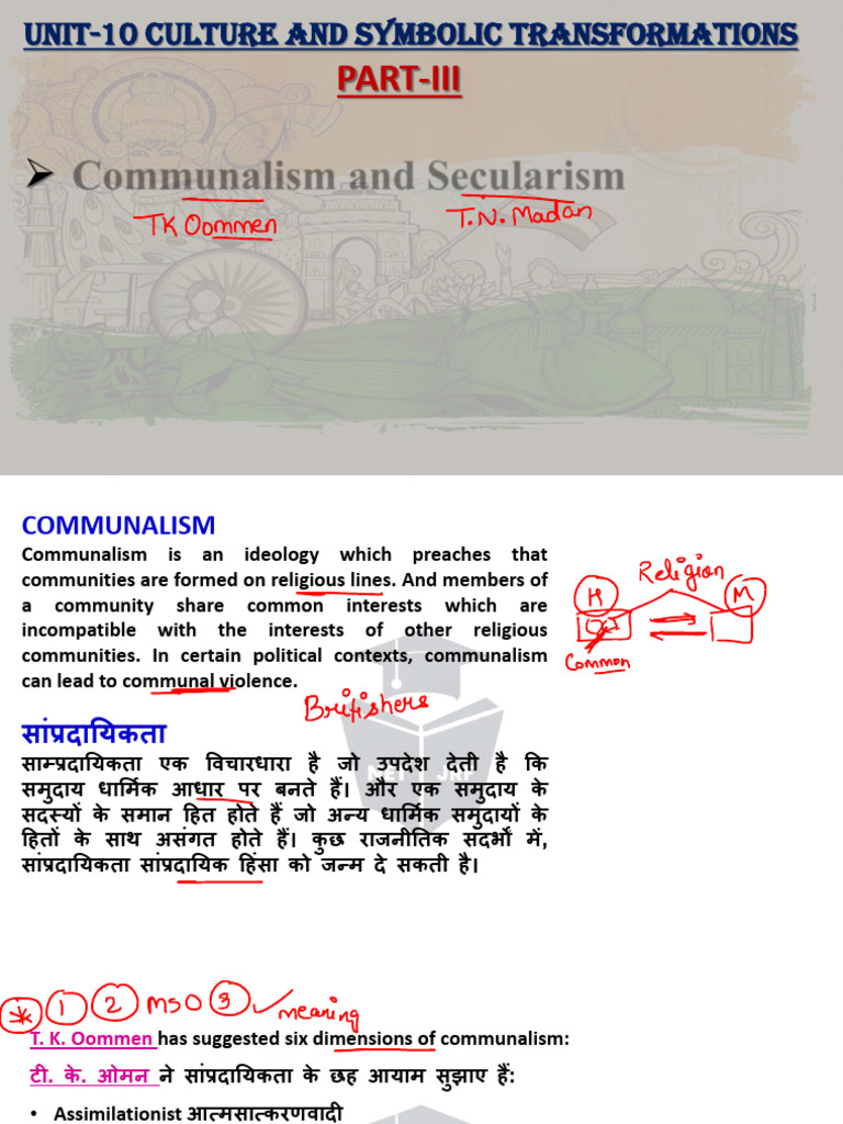 U 10 Culture and Symbolic Transformations PART III by Juhi Ma'm | PDF