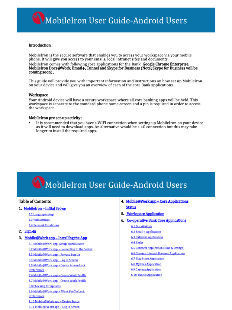 BYOD - Mobile Iron ANDROID User Guide | PDF
