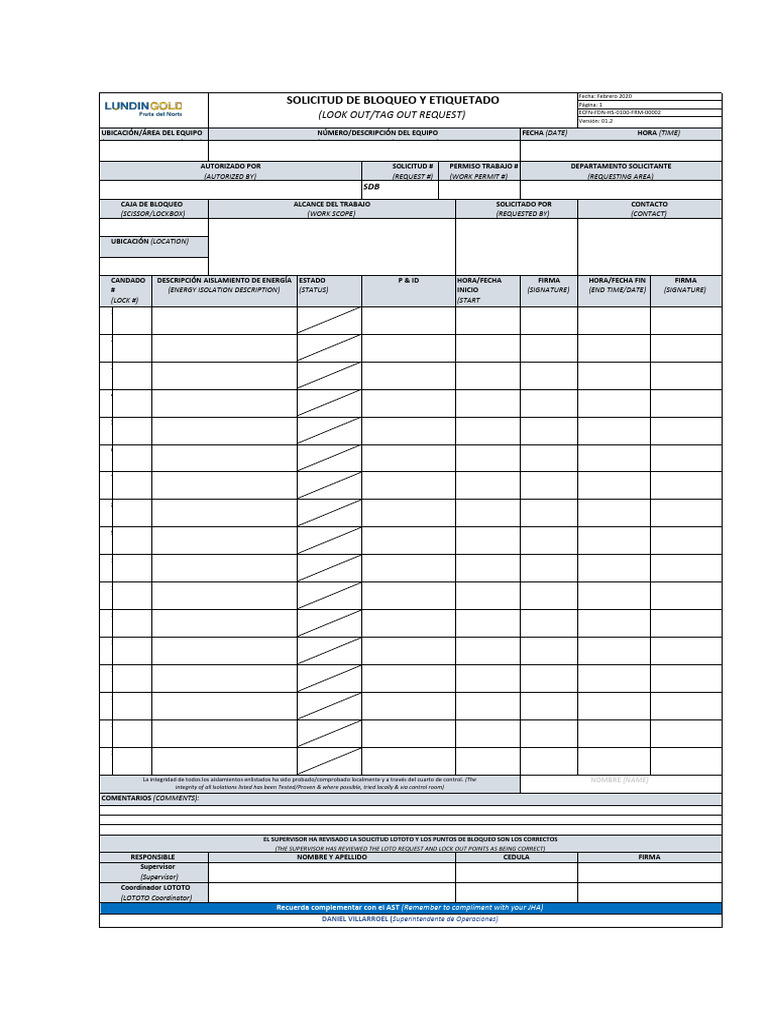 Lototo Formato Oficial | PDF