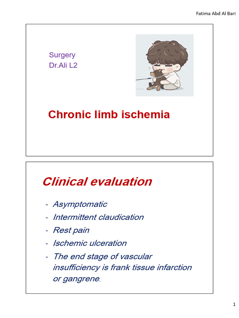 Surger - Dr.Ali L2 Chronic Limb Ischemia | PDF