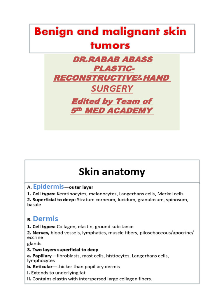 Soft Tissues Tumors | PDF | Skin Cancer | Skin