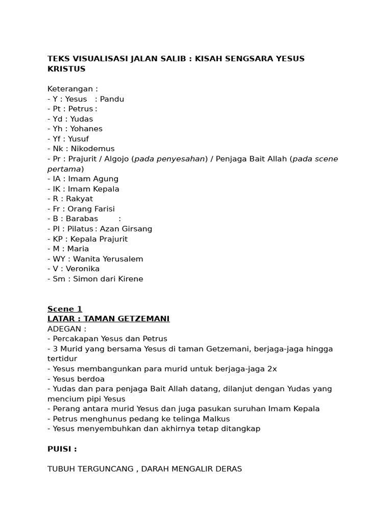 Teks Visualisasi Jalan Salib | PDF