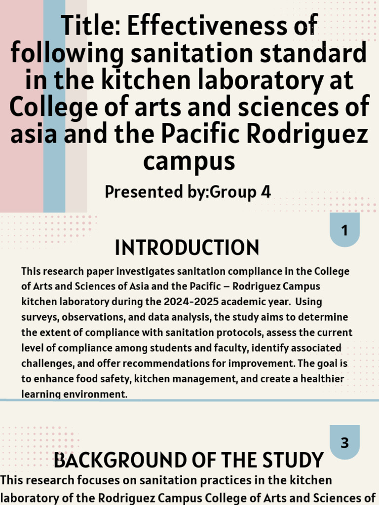 Kitchen Sanitation Standards at CASAP | PDF | Sanitation | Food Safety